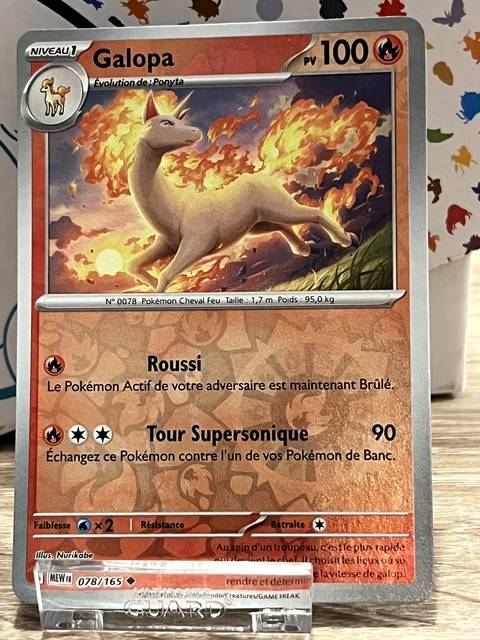 CARTE POKÉMON GALOPA Reverse- FR - EV3.5/151 - 078/165 - EV3.5 - Neuf ...