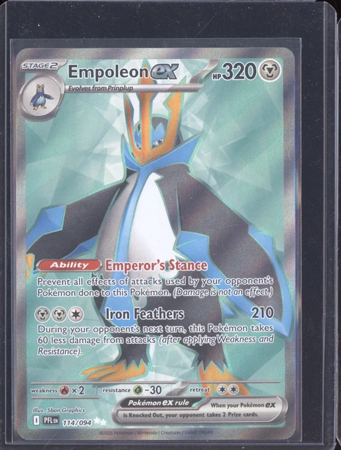 EMPOLEON EX 2025 Pokemon Phantasmal Flames Ultra Rare 114/094 $6.00 ...