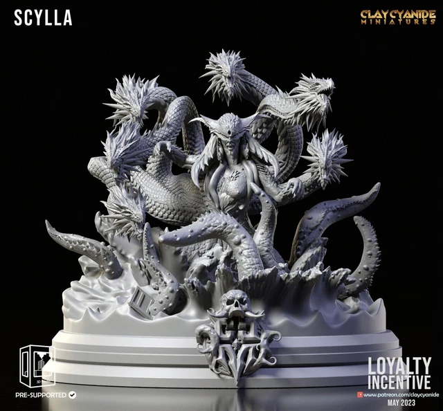 SCYLLA/DRAGON/HYDRA/3D PRINTED/DUNGEONS AND Dragons/ClayCyanide EUR 46 ...