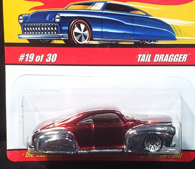HOT WHEELS TAIL Dragger Classics Car #19 of 30 Series 3 Red/Silver $6. ...