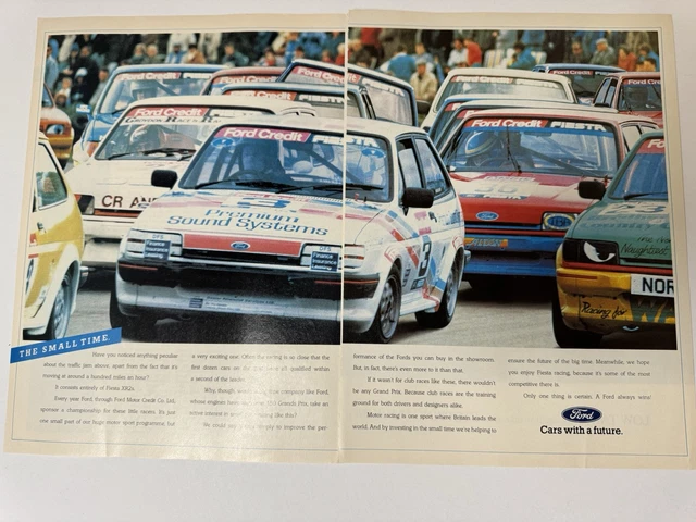 ORIGINAL VINTAGE 1987 Mk2 Ford Fiesta XR2 Magazine Advert Man Cave Wall ...