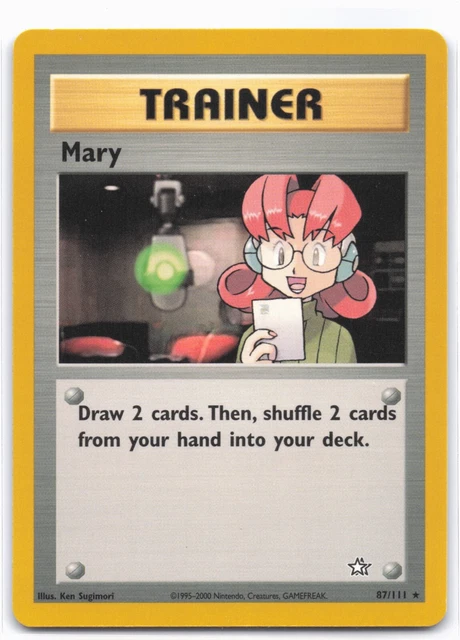 POKEMON TCG MARY Trainer 87/111 Neo Genesis EN EUR 1,90 - PicClick DE