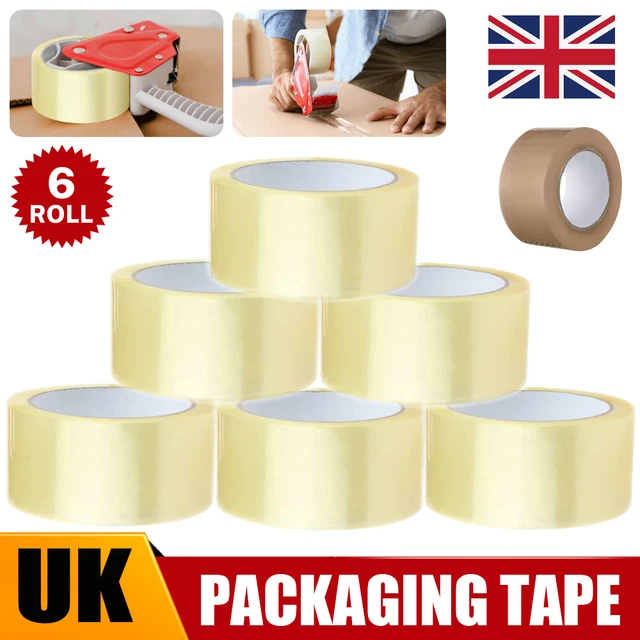 CLEAR BROWN PARCEL Tape Strong Packing Carton Sealing Tape 48mm X 75m ...