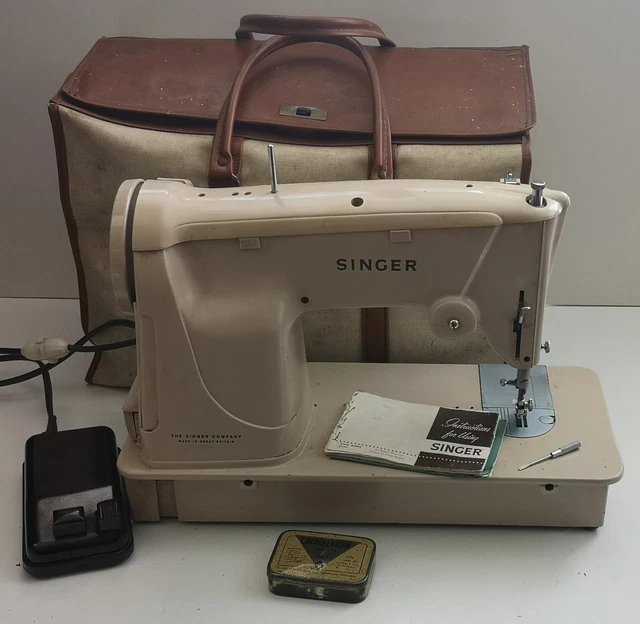 SINGER 315 SEMI Industrial Domestic Sewing Machine with Pedal & Cover £ ...