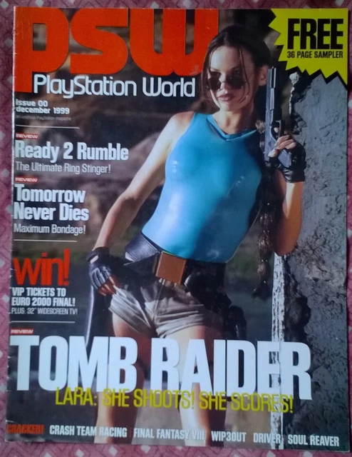 PLAYSTATION WORLD SAMPLER Magazine No 00 (December 1999) Lara Croft £4. ...