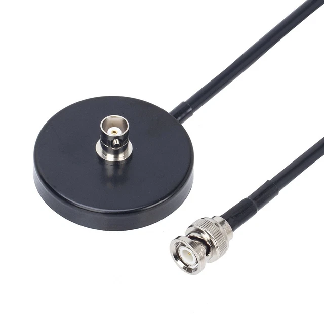 BNC MOUNT MAGNETIC Base & RG58 5M/16.4ft Coaxial Cable For CB Radio $31 ...