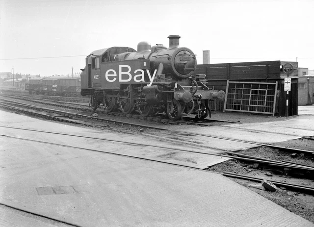 RAILWAY STEAM NEGATIVE Ivatt 2 41253 Crewe Works 6/9/63 + Copyright £4. ...
