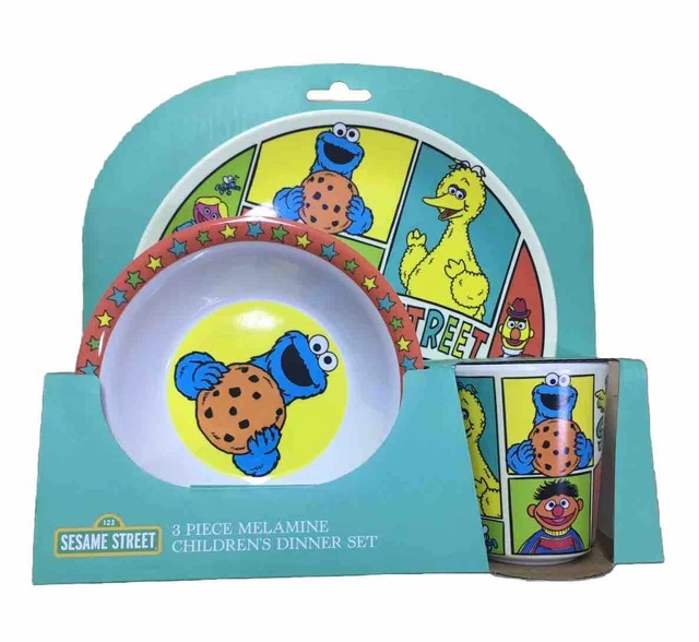 ~ SESAME STREET Melamine Set ~ Sesame Street Plate ~ Cookie Monster ...