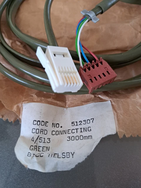 NEW GREEN CORD Connecting CORD No 512307 4/513 3000mm GREEN £4.99 ...