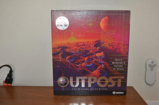 VINTAGE PC GAME: Outpost, Big Box, SIERRA 1994. win 95 CD ROM $32.00 ...