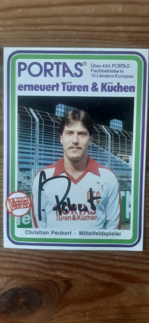 CHRISTIAN PEUKERT Autogrammkarte Kickers Offenbach 1984-85 Original ...