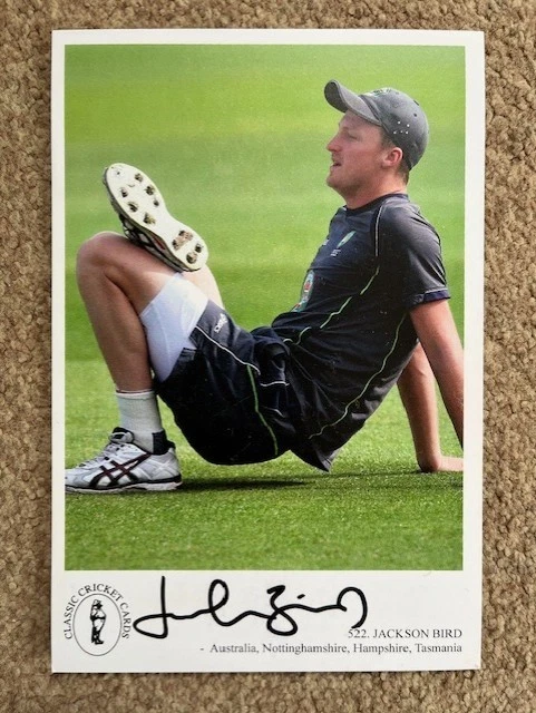 RARE SIGNED CLASSIC Cricket Card - Jackson Bird - Australia - Card No ...