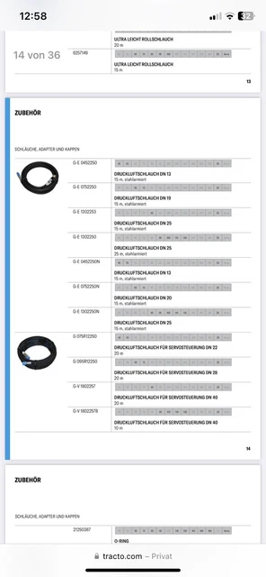 G-E 0452250 TRACTO Erdraketenschlauch DN13, 15m Passend Grundomat 45 und 55 EUR 250,00 - PicClick DE