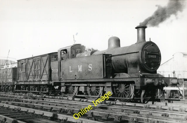 RAILWAY PHOTO LMS 0-6-0T 3F No: 7619 Shunting Bath area c1936 £3.00 ...