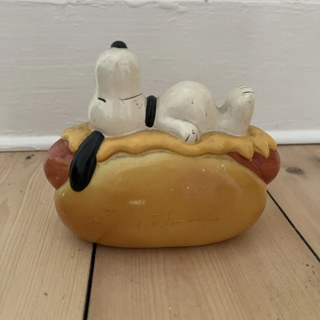 SNOOPY PEANUTS HOT Dog Money Box - Bank 1966 £10.00 - PicClick UK