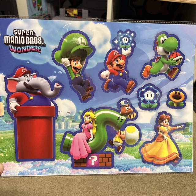 SUPER MARIO BROS Wonder GameStop Preorder Exclusive Sticker Sheet ...