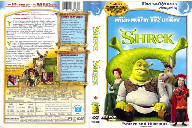 SHREK ( DVD,2001 ) Full Screen $5.00 - PicClick CA