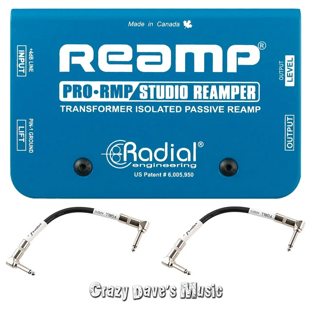 RADIAL PRORMP REAMPLIFICADOR Pasivo Re-Amper Pro RMP Caja NUEVO con 2 ...