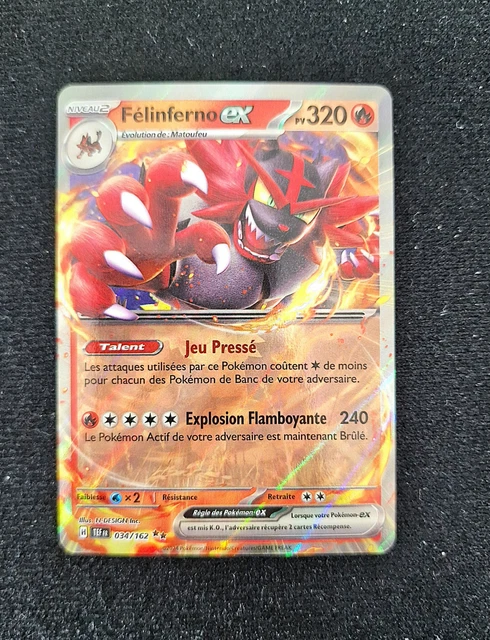 CARTE POKEMON FELINFERNO EX Français - EV5 TEF FR - 034/162 - Neuf EUR ...