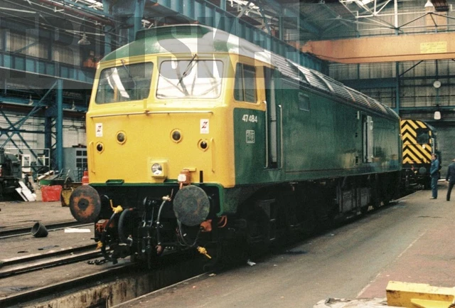 35MM COL NEGATIVE BR British Rail Diesel Loco 47484 Class 47 Crewe ...
