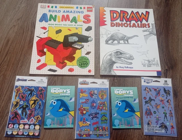 BUILD ANIMALS LEGO Brick Build, how to draw dinosaurs, disney dory ...