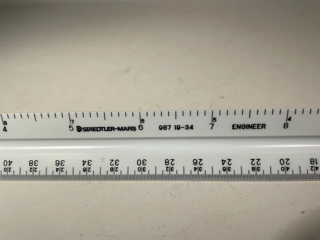 STAEDTLER-MARS 987 19-34 Engineer Engineering Scale Triangle Drafting ...