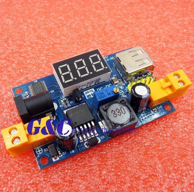 LM2596 DC BUCK Converter Step-Down Power Module+LED Voltmeter 1.25-37V ...