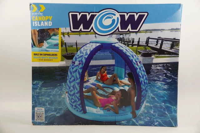 WOW SPORTS POOL Island Float, Inflatable Float with Canopy, New $76.00 ...
