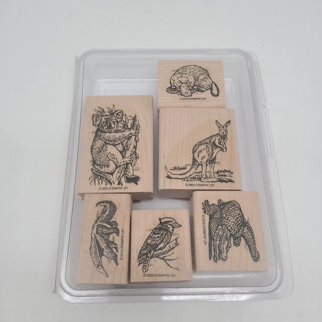 STAMPIN' UP! &IN the Outback" Set of 6 Rubber Stamps Kangaroo Koala ...