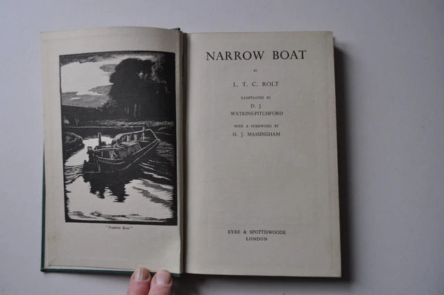 NARROW BOAT - L.T.C. Rolt; Illustrator-D.J. Watkins-Pitchford 1945-01 ...