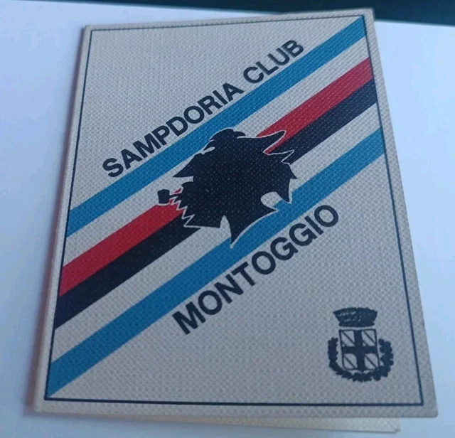 TESSERA CARD STEMMA Distintivo Simbolo Sampdoria Club Genova Montoggio ...