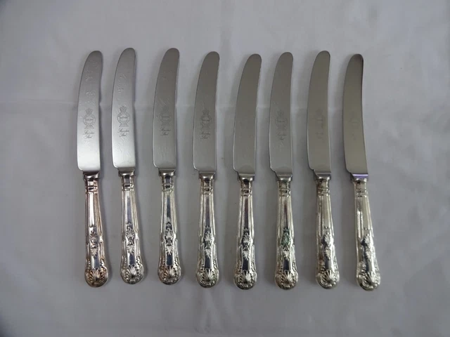 VINTAGE SLACK & BARLOW Silver Plate EPNS A1 KINGS Pattern 22cm Butter ...