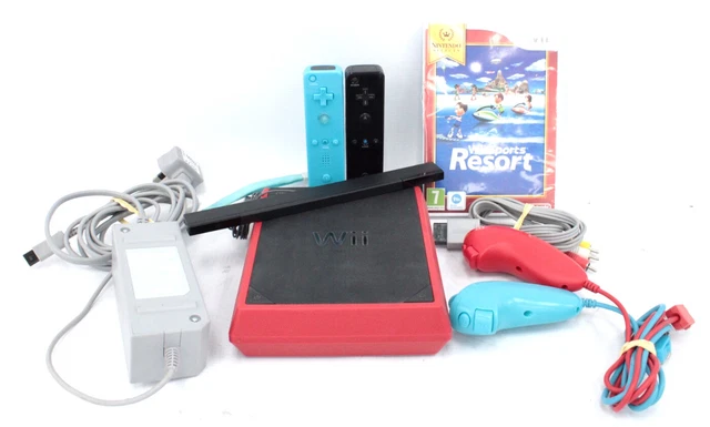 NINTENDO WII MINI Game Console Black/Red Bundle Inc - 2 Controllers ...