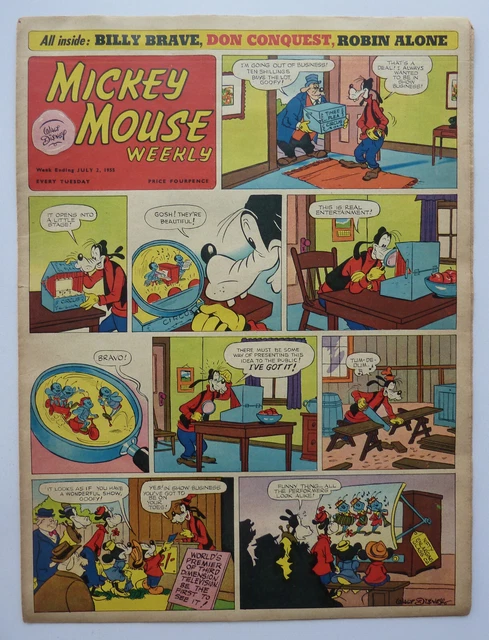 MICKEY MOUSE WEEKLY - 2 July 1955 - Walt Disney - UK Comic Oldhams ...
