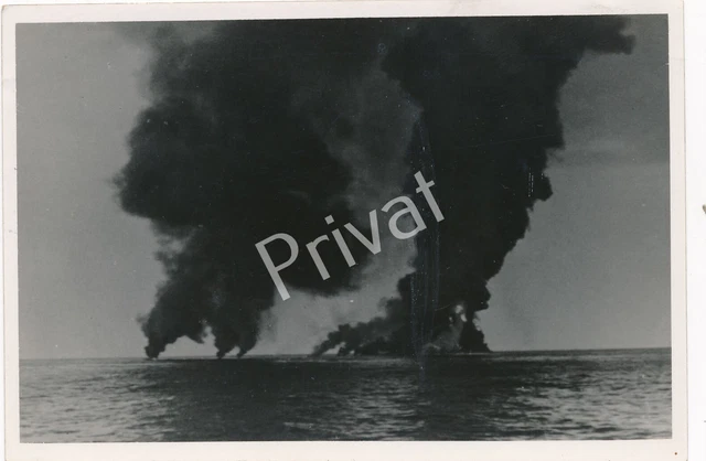 FOTO WK II Wehrmacht Marine Tanker Schlacht mittlerer Atlantik ...