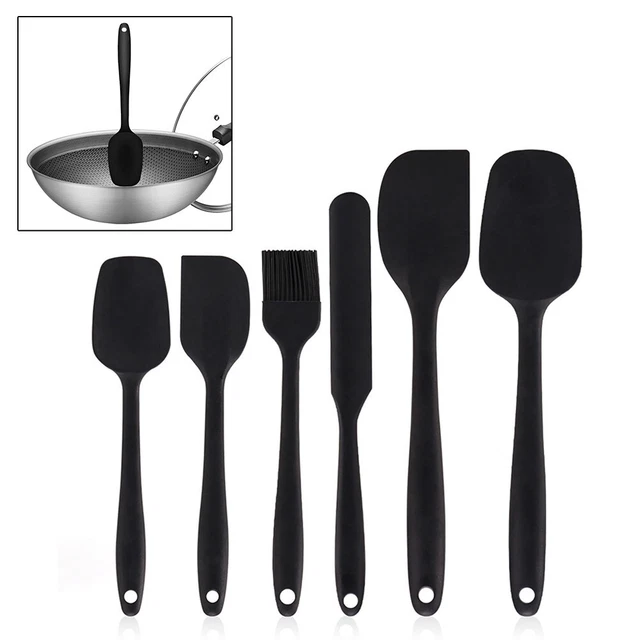 LOT DE 12 ustensiles de cuisine en silicone résistants à la chaleur avec port... EUR 43,76 ...