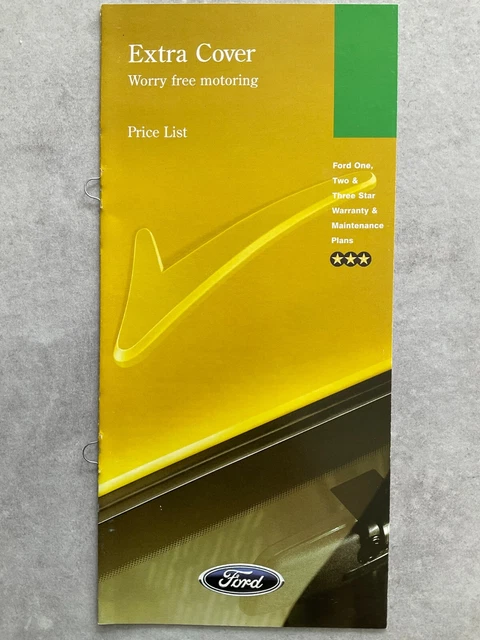 FORD EXTRA COVER UK Market Price List Brochure - July 1997 £5.49 ...