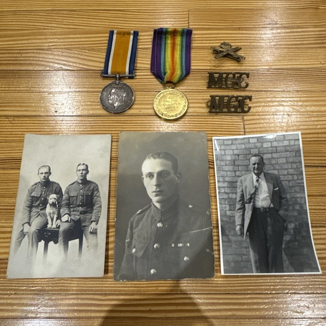 WW1 BRITISH WAR & Victory Medal Machine Gun Corps pte H J Royal 160480 ...
