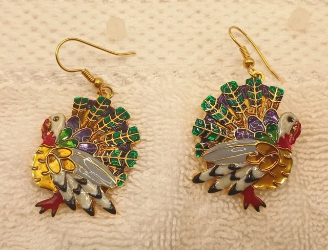 LUNCH AT THE Ritz LATR 2GO Thanksgiving turkey earrings, c. 2010 £41.00 ...