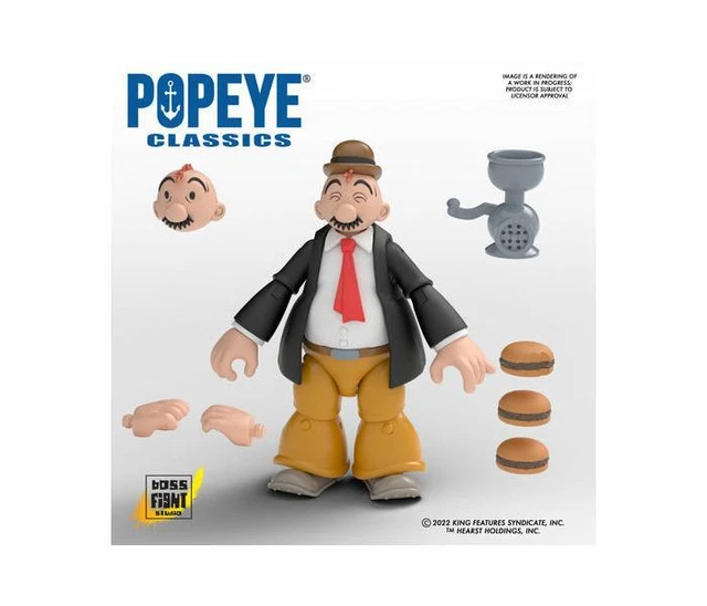 POPEYE BRACCIO DI Ferro Wave 2 Wellington Wimpy Action Figure Boss ...