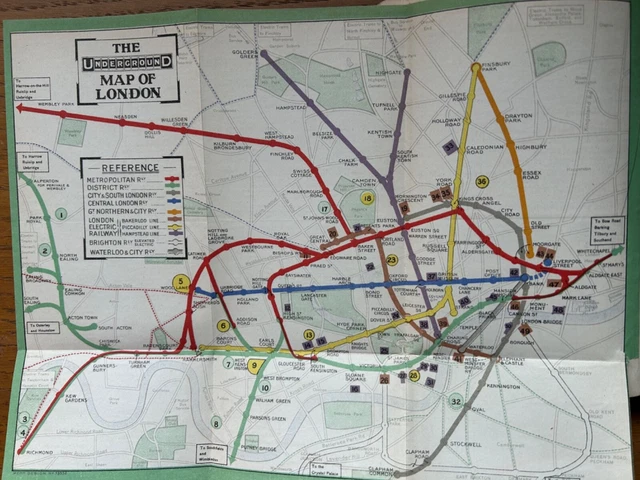 VERY EARLY WARD LOCK RED GUIDE - LONDON 1913/14 - rare Underground ...