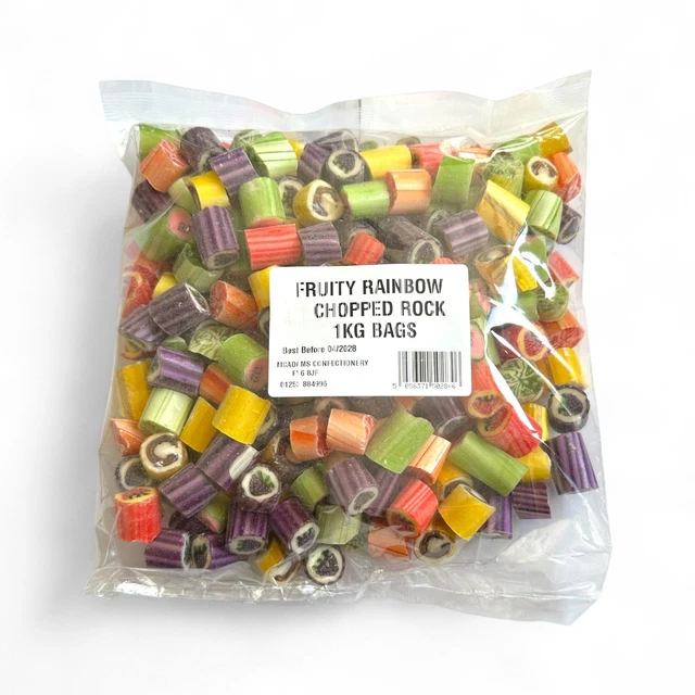 MIXED FRUIT CHOPPED Rock Pieces Handmade Uk British Traditional Candy ...