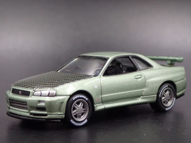 1999-2002 NISSAN SKYLINE GTR R34 BNR34 Vert 1:64 Echelle Voiture Miniature EUR 12,73 - PicClick FR