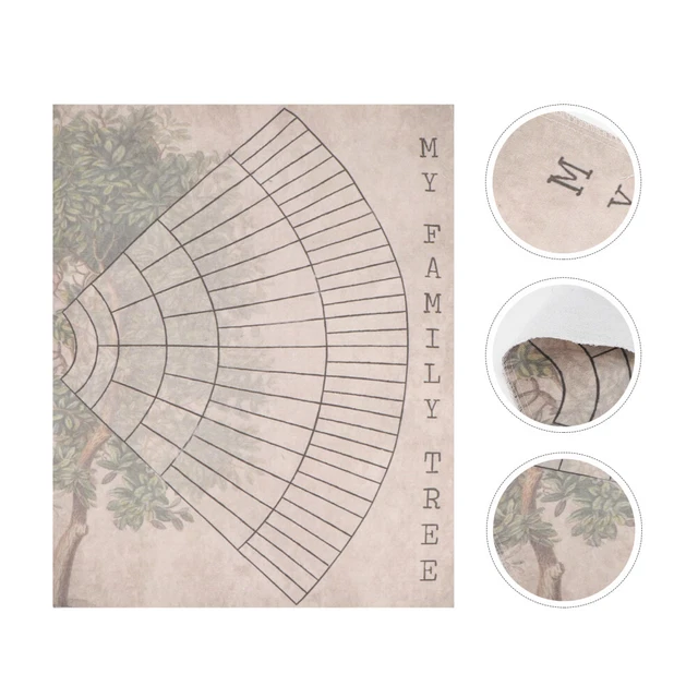 FAMILY TREE DIAGRAM Fan History Members Chart Handwriting Household £7. ...