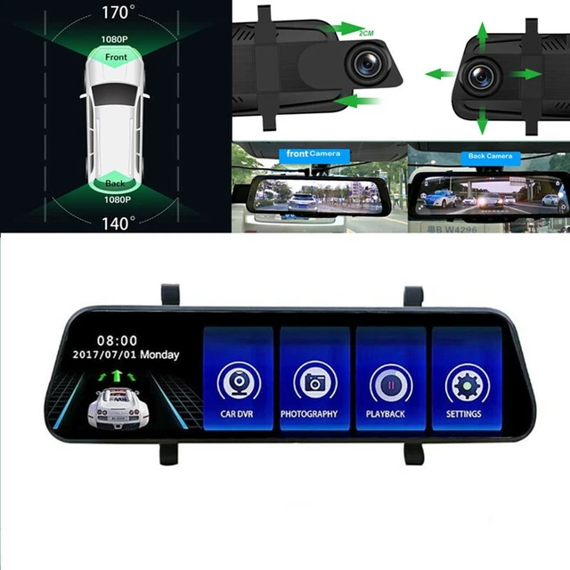 CAR TOUCH SCREEN Dual Lens Camera Driving Recorder Driving Rearview ...
