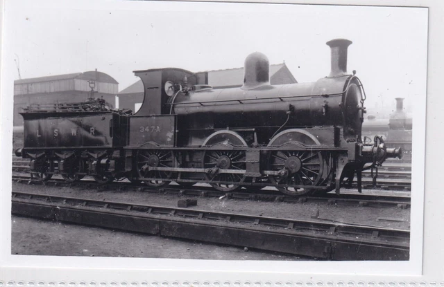 LONDON SOUTH WESTERN Railway (Lswr) Locomotive No 347A Rp Photo £1.25 ...