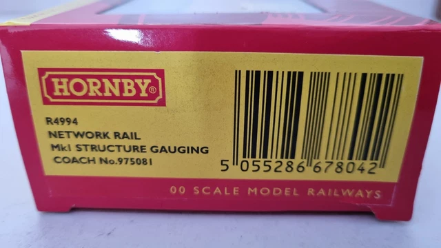 HORNBY R4994 NETWORK Rail Ex-BR Mk1 Structure Gauging Train 975081 OO ...