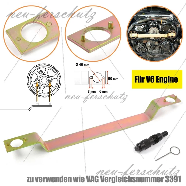 ZAHNRIEMEN NOCKENWELLEN FIXIERWERKZEUG für Audi S4 A4 A6 A8 VW V6 VAG 2 ...