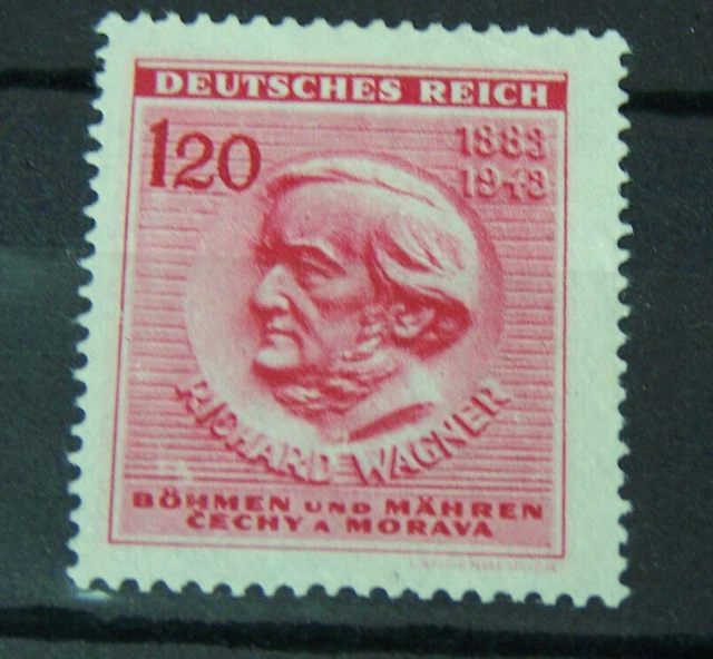 BRIEFMARKE BÖHMEN UND Mähren Deutsches Reich 120 Richard Wagner postfrisch EUR 2,00 - PicClick DE