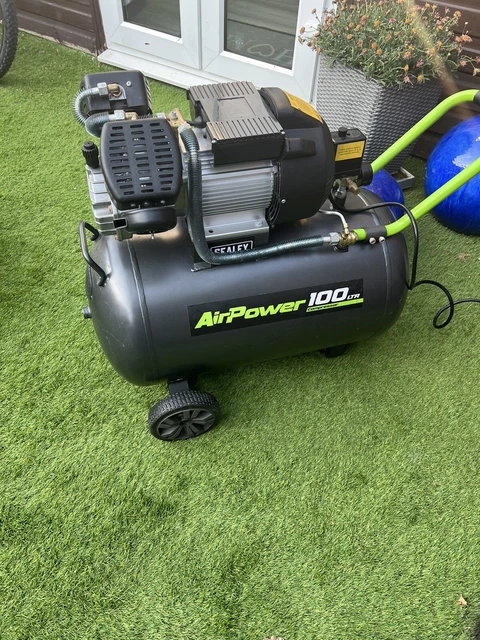 SEALEY SAC10030VE 100 Litre 100L 3HP Direct Drive Air Compressor V Twin ...